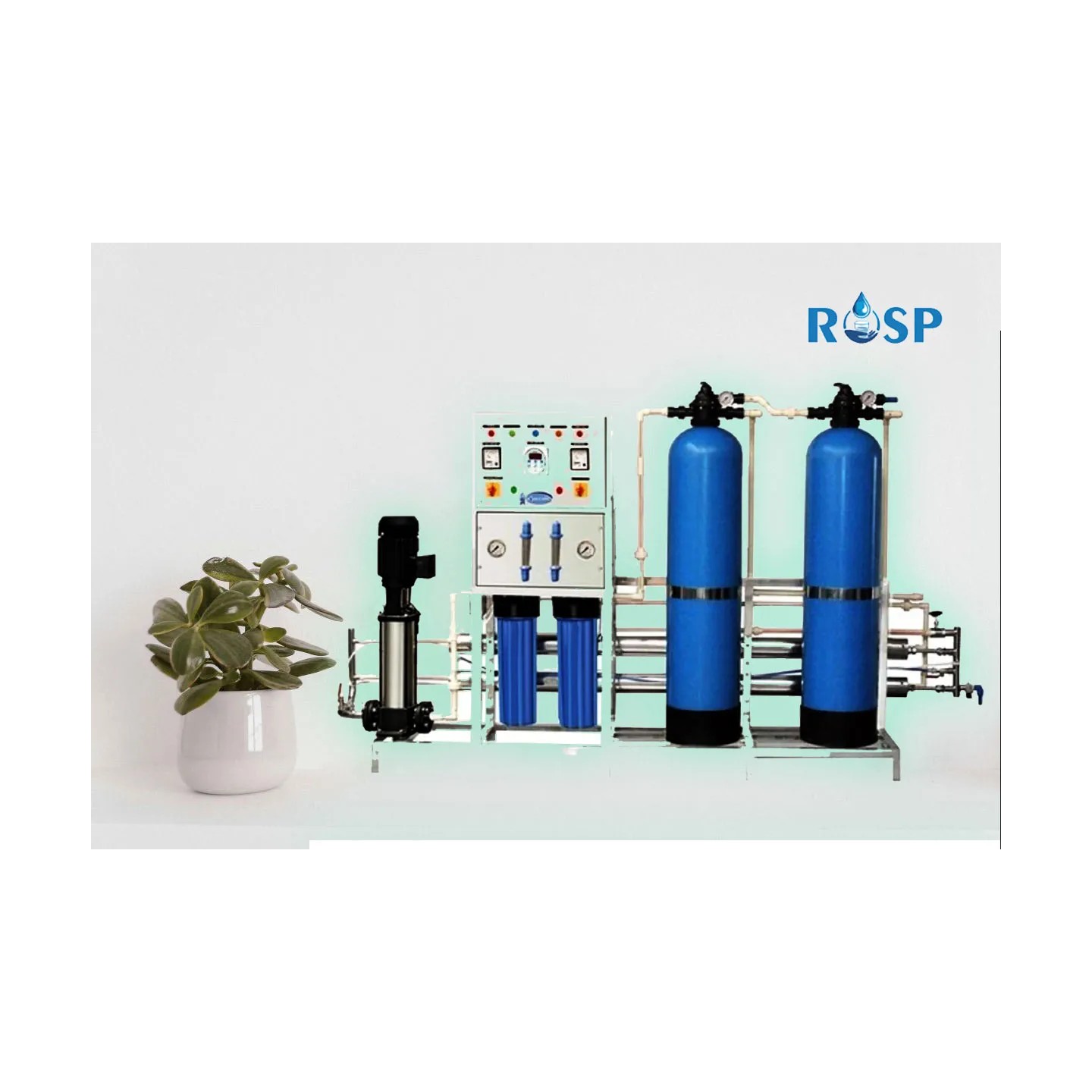 1000 LPH Industrial & Commercial RO Plant, Multi-Stage, High TDS ...