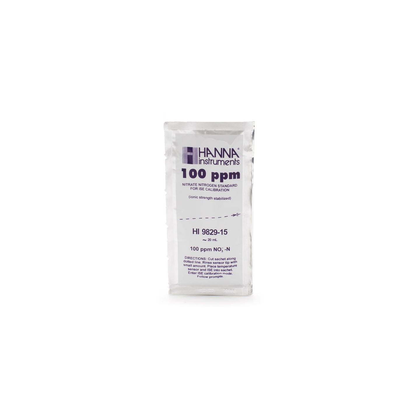 100 ppm Nitrate Standard Sachets HI9829-15 | Calibration Solution for ...