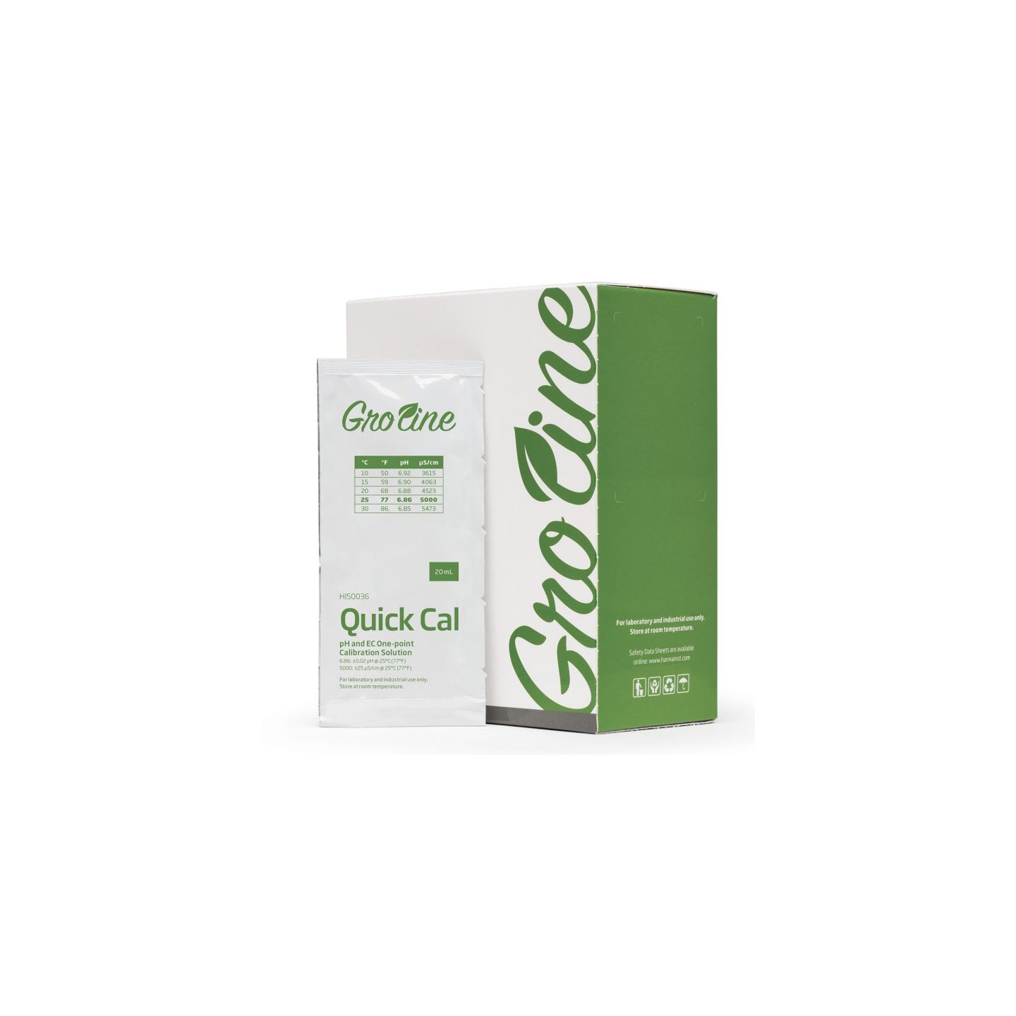 HI50036P Quick Calibration Solution for GroLine pH & EC Meters 25x20mL ...