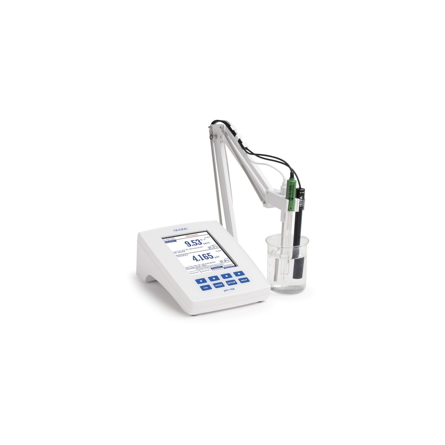 Hanna HI5222 Laboratory Research Grade Two Channel Benchtop pH/ ISE/ mV ...